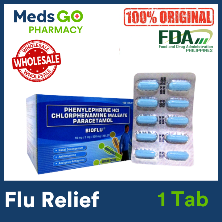 BIOFLU 1 Tablet - Phenylephrine / Chlorphenamine / Paracetamol 10mg ...