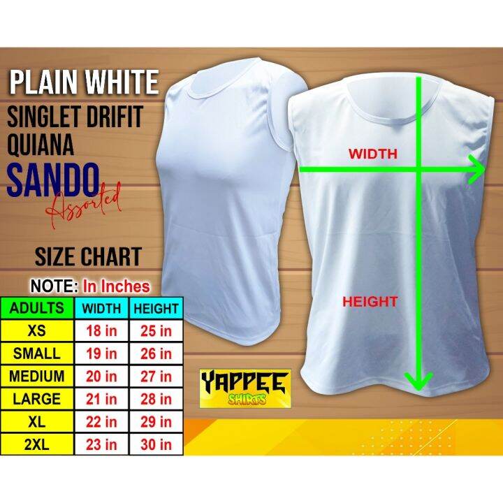topjocdax Plain White Singlet Drifit Quiana Sando Assorted | Lazada PH