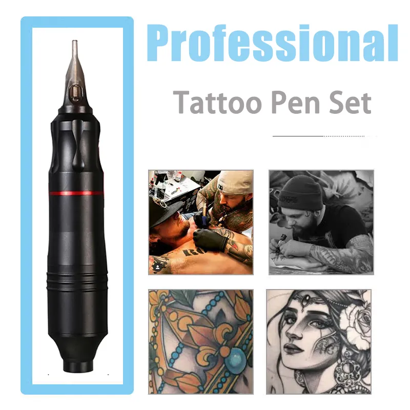 【Free Gift】Pen Type Tattoo Machine Set Rotary Tattoo Pen Machine ...