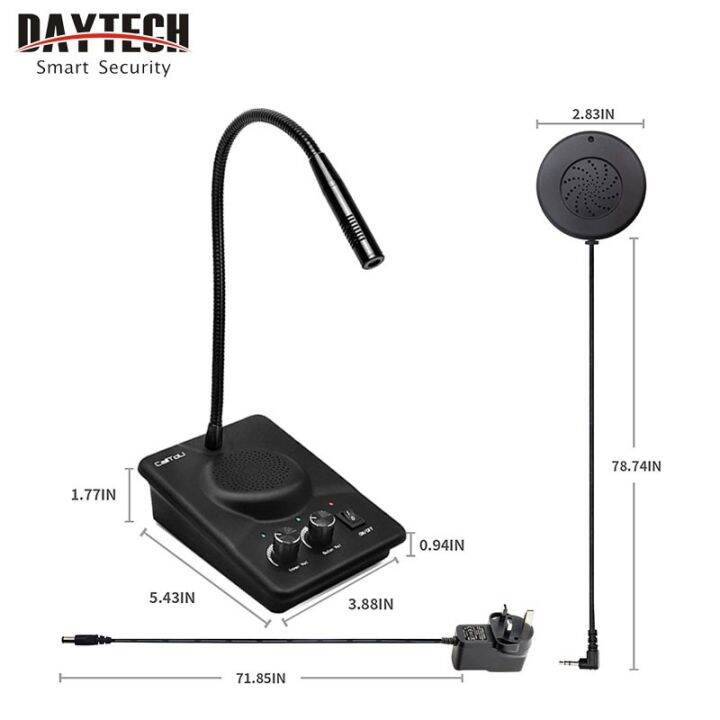 Daytech Window Speaker Intercom System Anti-Interference Dual Way Bank ...