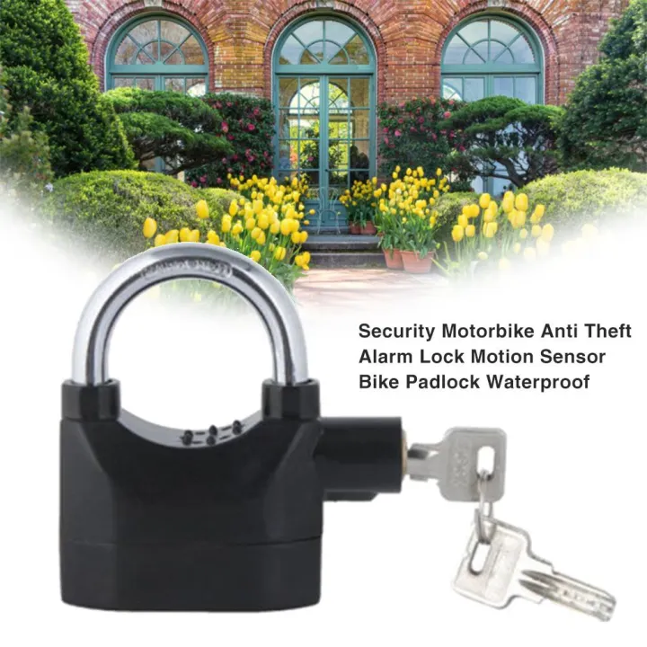 SUPER ONE SHOP Alarm Padlock for Door/Motor/Bike/Car 110db Anti-Theft ...