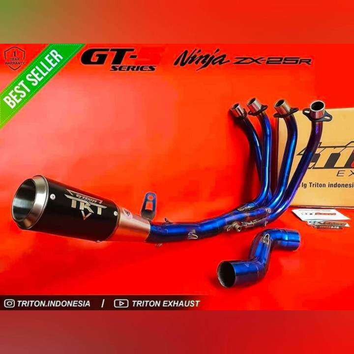 Knalpot Racing ZX25R 4 silinder Full system, Triton Exhaust Original ...