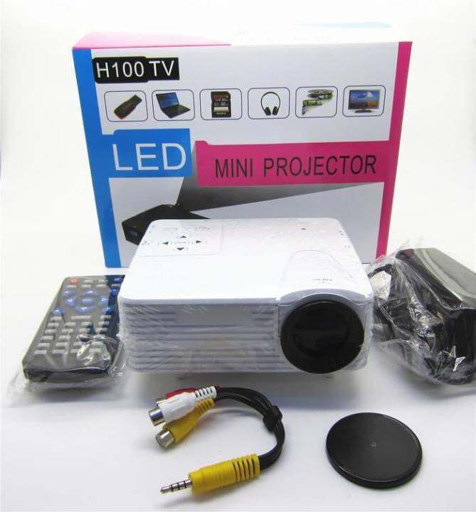 Proyektor LCD Led Mini Projector H100TV Bisa langsung nonton film dan ...