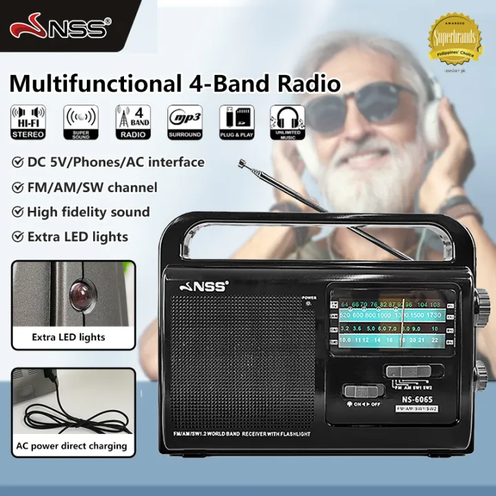 [COD]NSS 4 Band Radio am fm rechargeable with 3 inch Speaker Radio fm ...