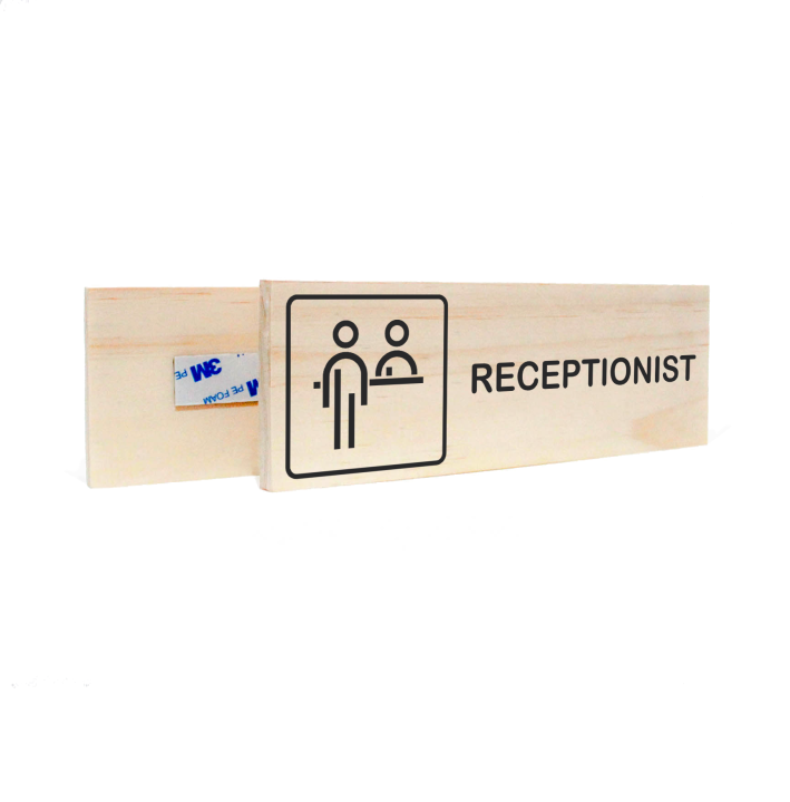 tanda resepsionis - receptionist area wall signage - receptionist ...