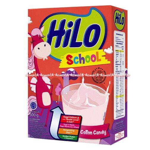 Hilo School Cotton Candy 500gr Susu Kalsium Untuk Tambah Tinggi Hailo ...