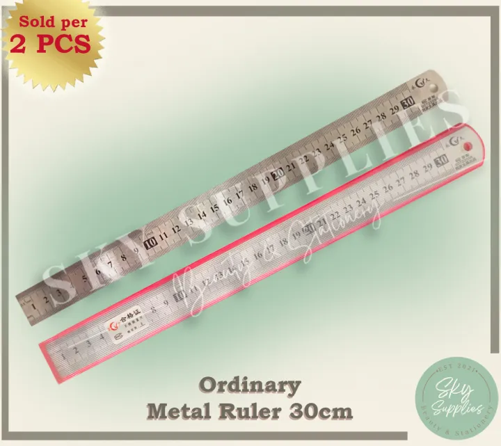 Ordinary Metal Ruler 12inches / 30cm 1pc | Lazada PH