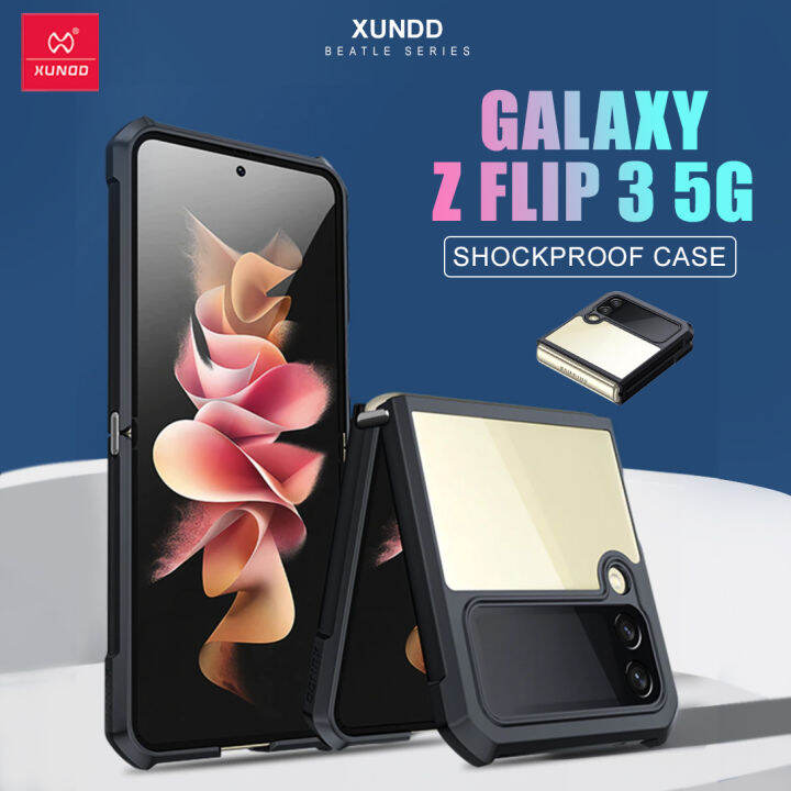 Xundd [Original] Beatle Clear Hybrid Shock Proof Armor Slim Case for Samsung Galaxy Z Flip 3 5G ...