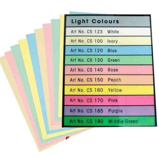 LuckyStar A4 Colour Paper 80GSM Light Colour 100sheets or 450's | Lazada
