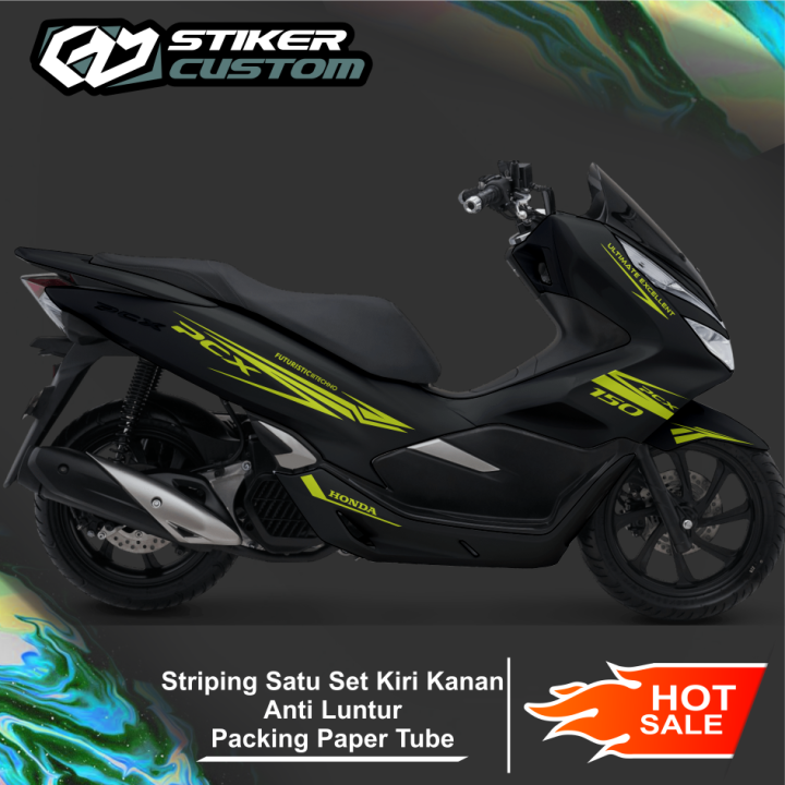 Cutting Sticker PCX 150 hitam - Aksesoris Motor Stiker Honda PCX 150 cc ...
