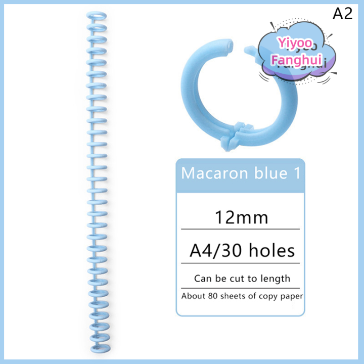 Yiyoo สายรัดพลาสติกใบหลวม30รูสำหรับ A4สมุดกระดาษอุปกรณ์สำนักงานสปริงยึด ...