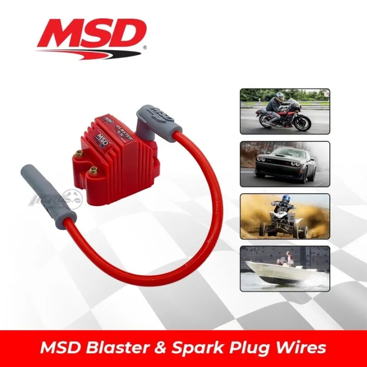 MSD E-core Racing Ignition Coil Universal Blaster Coil SparkPlug Cap ...