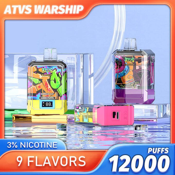 ATVS 12000 Puffs disposable rechargeble 7000 puffs Quick Charge Micro ...
