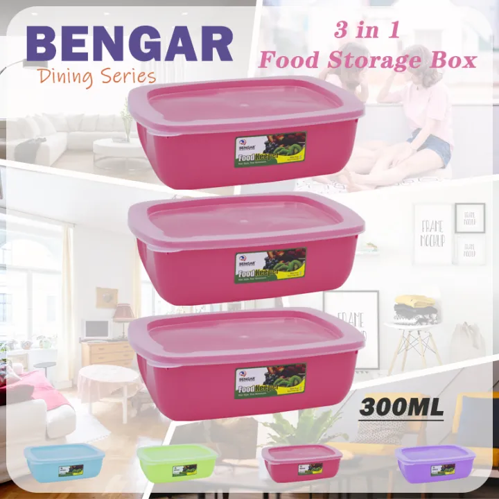 lunch box 3IN1 FOOD STORAGE BOX baonan for food set food keeper 650 ml ...