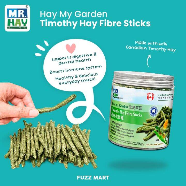 【COD】 Mr. Hay Timothy Hay Fiber Sticks 90g | Lazada PH
