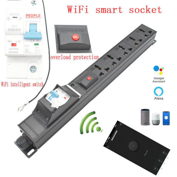 Smart life WiFi home PDU power supply with 16A 3500W wiring board WiFi ...
