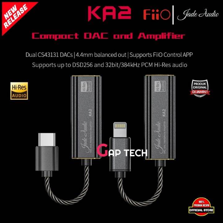 Fiio KA2 / KA 2 Hi-Res DAC Amplifier Type C / Lightning To 4.4mm ...
