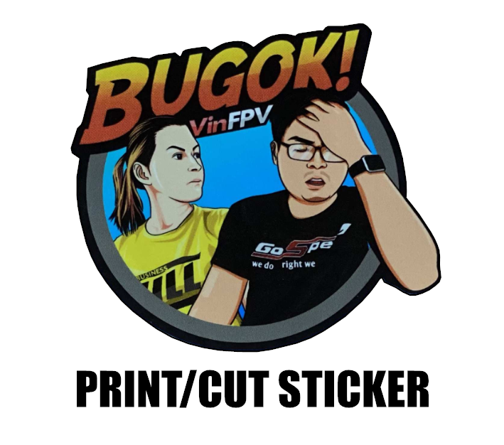 Vin and Lovely bugok Sticker with 3years warranty LxH 3.5X3 inches ...