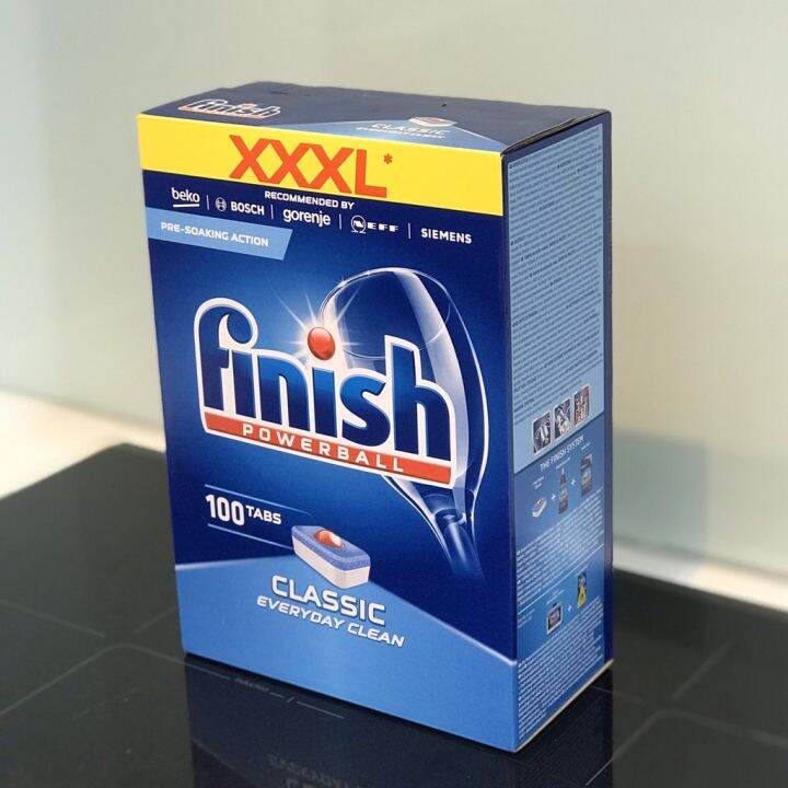 Finish classic 100 เม็ด Powerball ฟินิช เม็ด เครื่องล้างจาน dishwasher ...