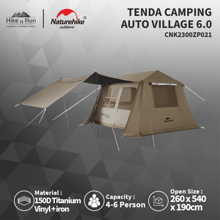 TENDA CAMPING NATUREHIKE CNK2300ZP021 VILLAGE 6.0 GLAMPING QUICK OPEN | Lazada Indonesia