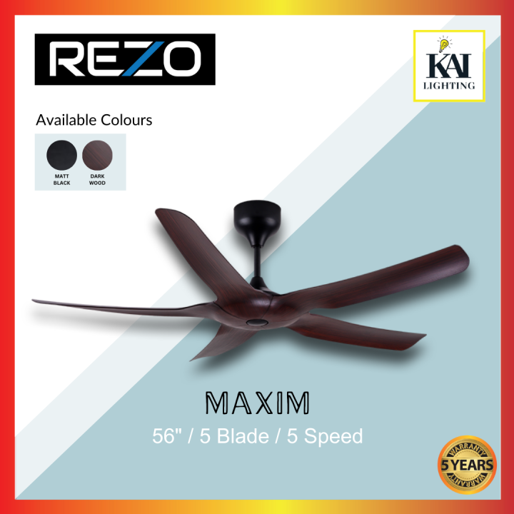 🔥READY STOCK🔥 REZO MAXIM 54’’ Ceiling Fan Remote Control DC Motor 12 ...