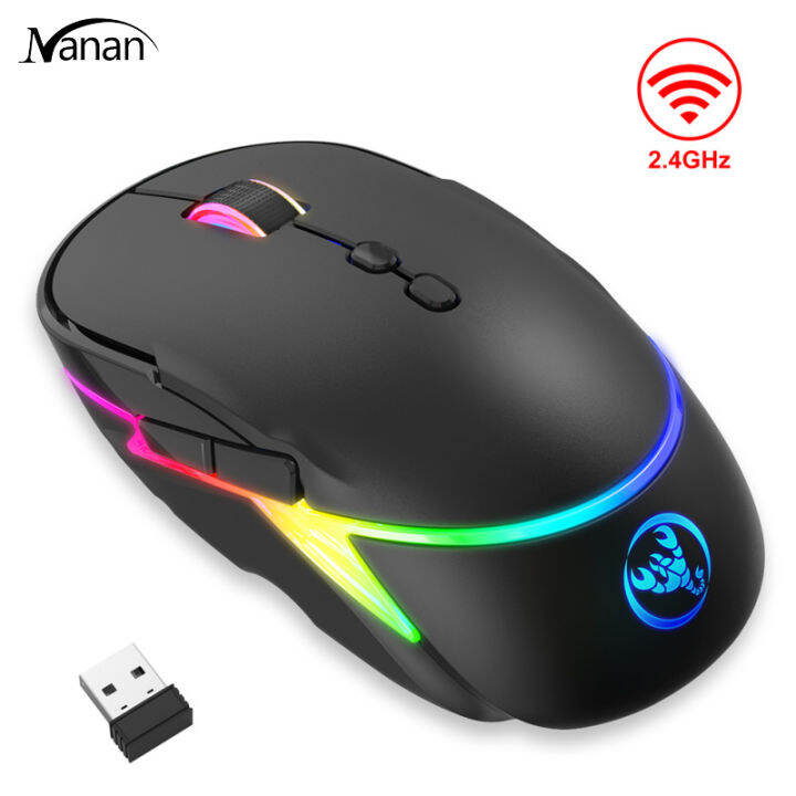 2.4g Wireless Gaming Mouse 1200/2400/3200dpi Adjustable 12 Modes Rgb ...