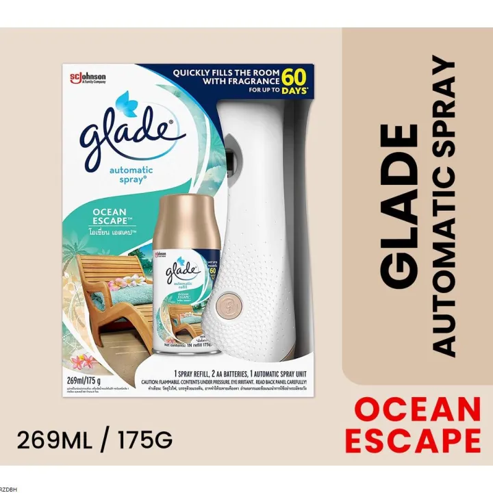 Glade Automatic Spray Air Freshener 175g - Ocean Escape | Lazada PH