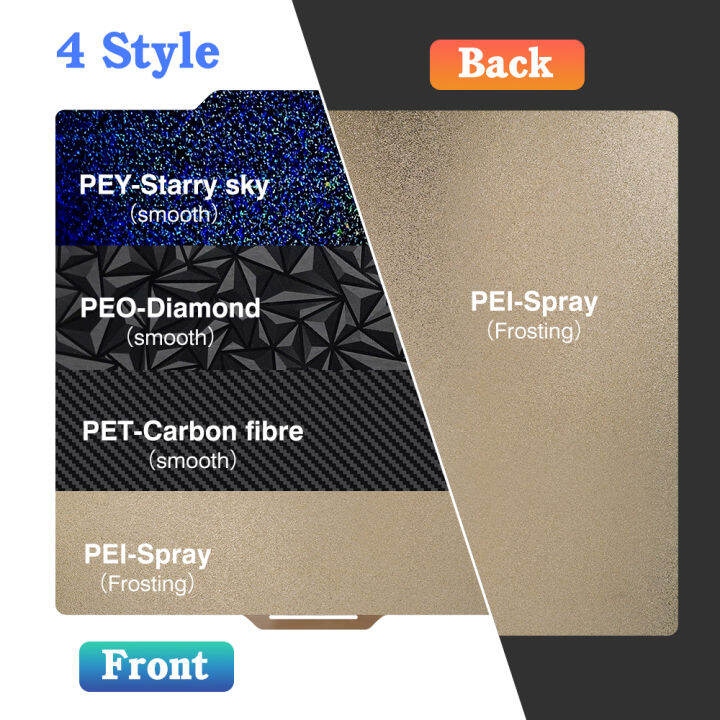 For Bambu Lab P1P Build Plate x1c Textured Pei Spring Steel 257x257mm ...