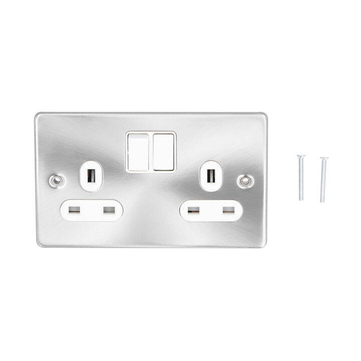 Power Supply Accessories Wall Socket Dual UK Standard Electrical Outlet ...