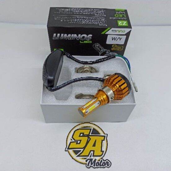 LAMPU LED LUMINOS Z2 WARNA KUNING PUTIH AC/DC PNP ALL SPORT H4 BEBEK ...