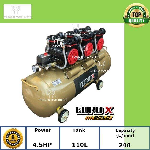 TH Eurox EAZ-75110 100L 4.5HP Silent Oil-Free Air Compressor EAZ75110 | Lazada