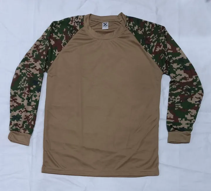 Baju/Tshirt/Inner Askar/Army Mix Microfiber(licin) lengan panjang dan ...