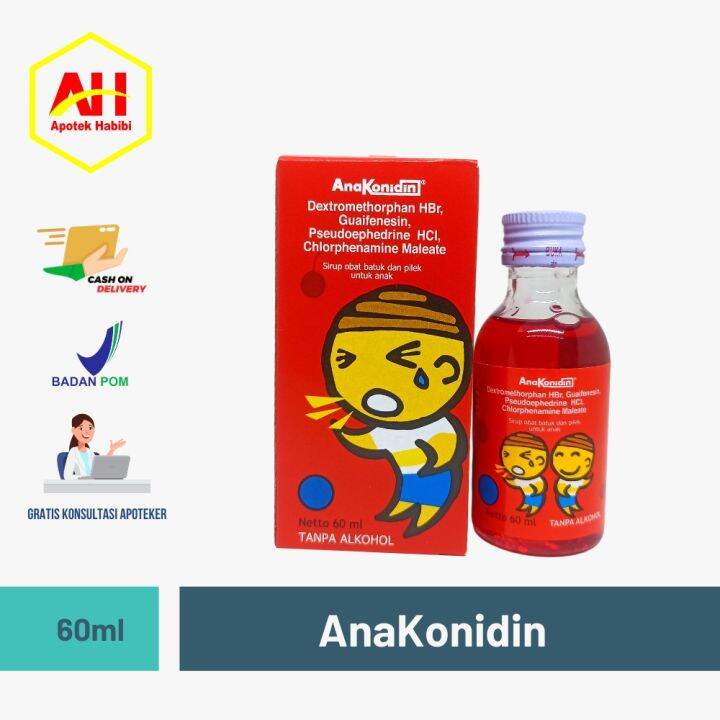 ANAKONIDIN ANAK KONIDIN SIRUP BATUK DAN PILEK ANAK 60ML OBAT ANAKONIDIN ...