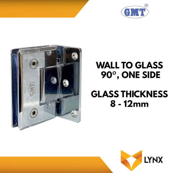 GMT Glass Connectors Wall to Glass 90 degree, One Side | Lazada PH