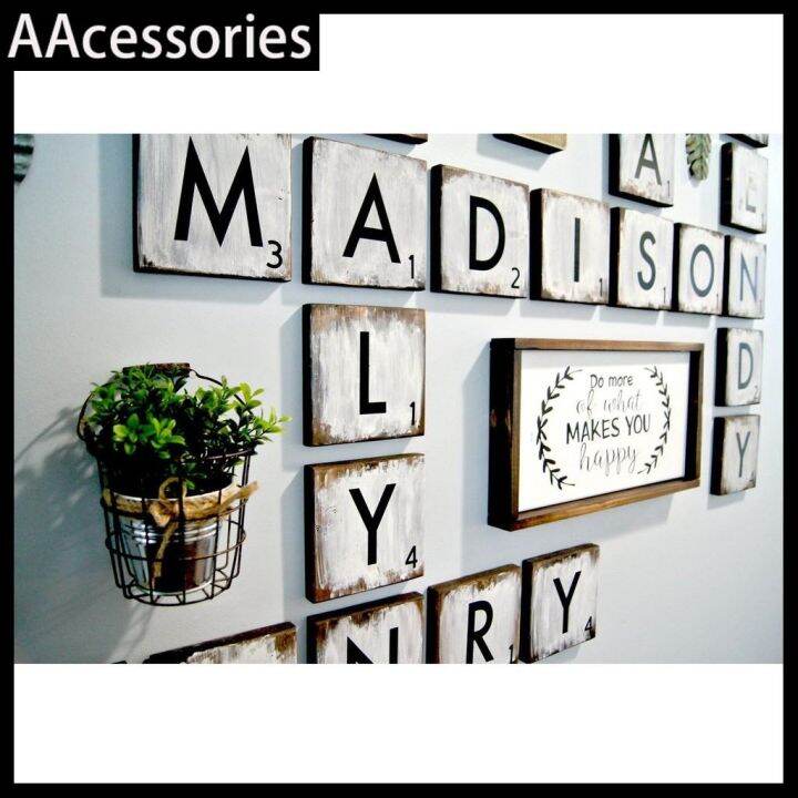 GIANT SCRABBLE TILES WALL DECOR FARMHOUSE/RUSTIC DECOR | Lazada PH