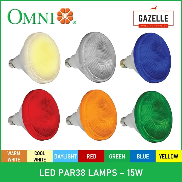Omni LED PAR38 Lamp 15W E27 - Daylight / Warm White / Cool White / Red ...