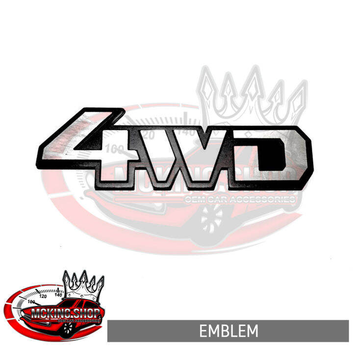4WD Side Emblem Aluminum Silver | Lazada PH