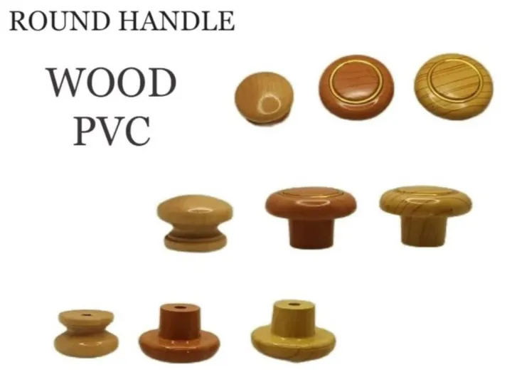 CABINET ROUND WOOD HANDLE / PVC HANDLE with SCREW | Lazada PH