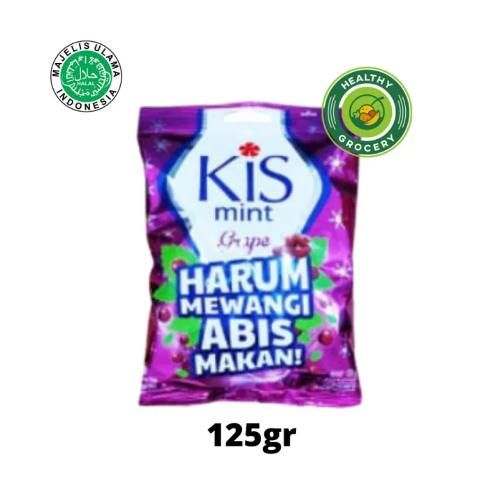 Permen Kis Mint Rasa Anggur 125gr / Grape Flavored Kis Mint Candy ...