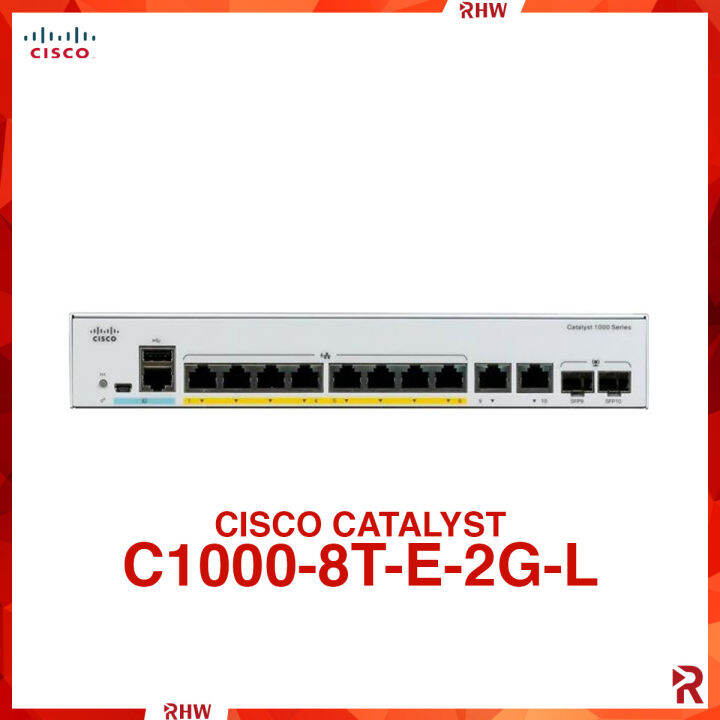 C1000-8T-E-2G-L│Cisco Catalyst 1000 Series Switches│8x 10/100/1000 Ethernet ports│2x 1G SFP│RJ ...