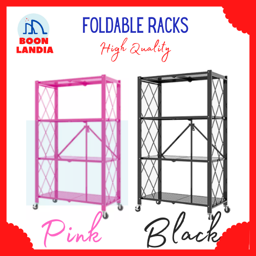 BoonLandia Foldable Racks 3 , 4 Layers Organizer Shelf , Folding ...