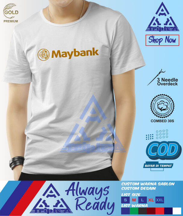 Kaos Maybank Indonesia Simple Distro by Triple A Distro | Lazada Indonesia