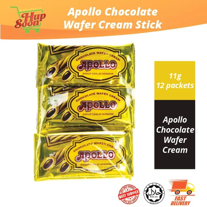 [SNACK] Apollo Chocolate Wafer Stick (12's x 11g) | Lazada