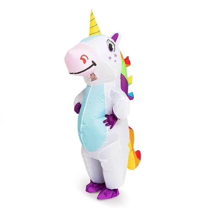 Inflatable Unicorn Costume Adult Kids Rainbow Halloween Costumes for ...