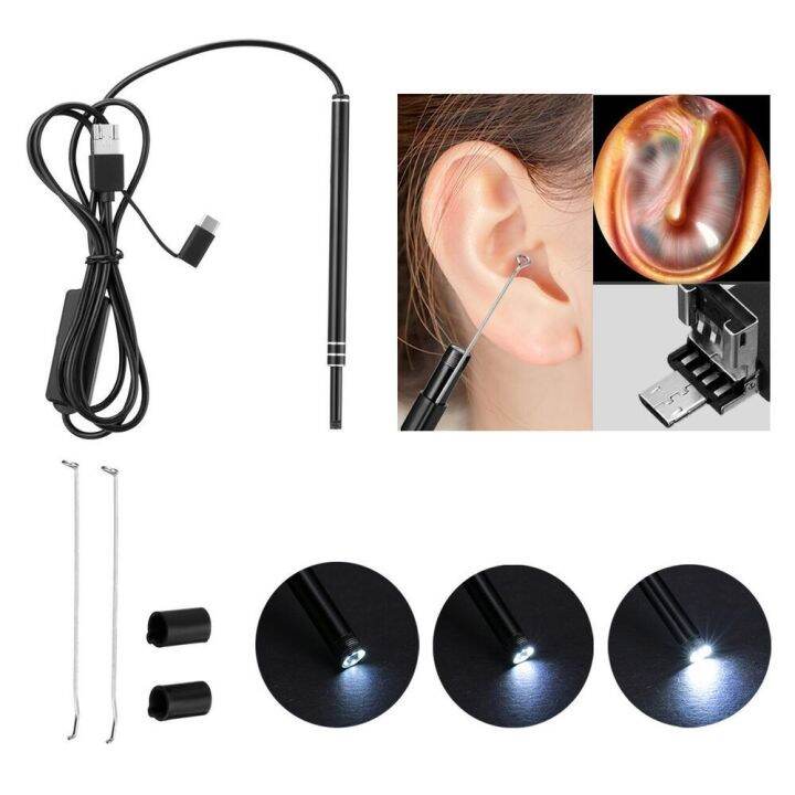 【COD】3 in 1 USB HD Visual Endoscope Ear Spoon Camera Android PC Earpick ...