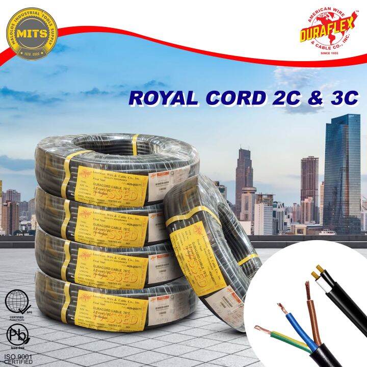 Original Duraflex Royal Cord Wire 2c 3c Sizes 1.25 2.0 3.5 5.5 ( SOLD PER METER OR PER ROLL ...