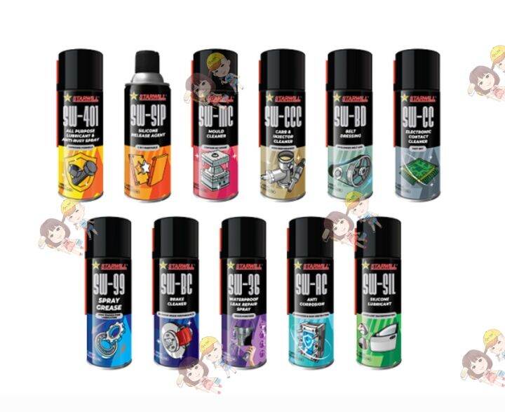 STARWILL AEROSOL SPRAY 400ML NEW PACKING(ANTI RUST SPRAY/ SPRAY GREASE ...