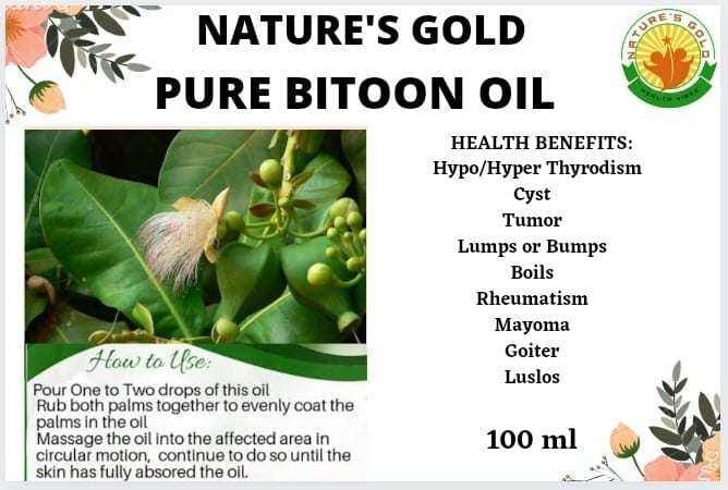 100% Pure and Natural Bitoon Oil 100ml in a Plastic Bottle Best for ...