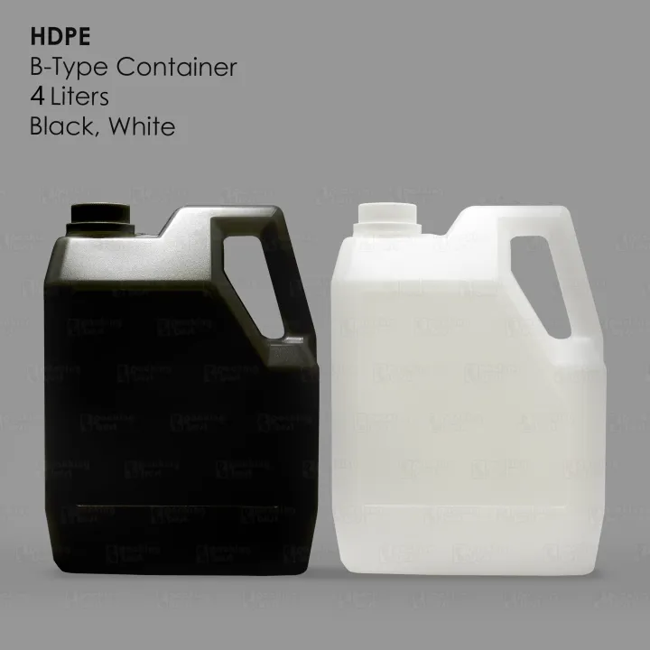 HDPE 4L B-Type White, Black Container(6pcs) | Lazada PH