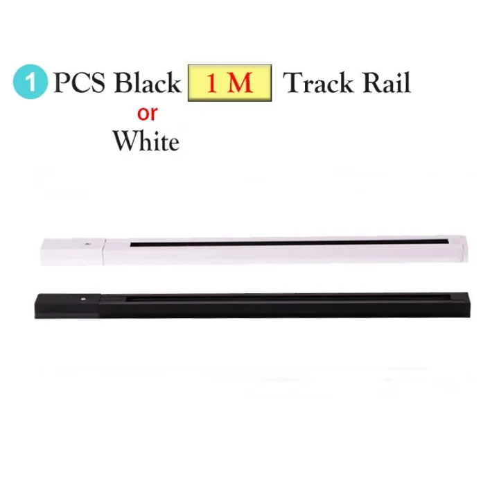 Aluminum LED Track Light Rails 0.5/1M 2 Wire Dotted Electried Spots ...